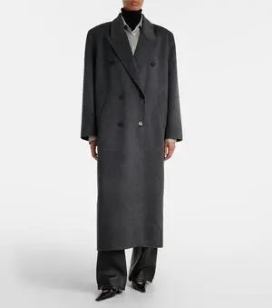 THE FRANKIE SHOP Gaia Double-breasted Wool-blend Coat