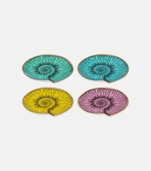 Jonathan Adler Sirena Set Of 4 Porcelain Coasters - Multicoloured