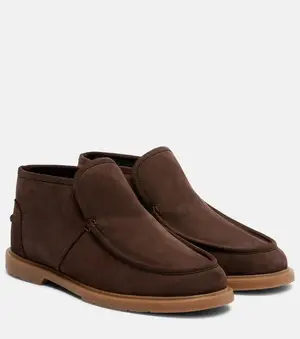 YVES SALOMON Shearling-lined Suede Ankle Boots