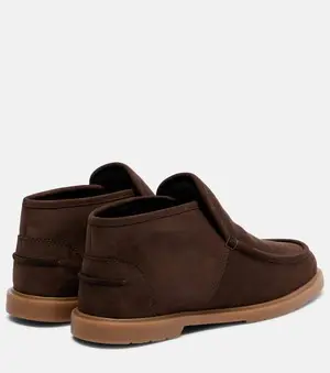 YVES SALOMON Shearling-lined Suede Ankle Boots