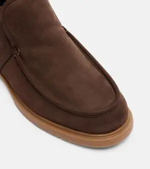 YVES SALOMON Shearling-lined Suede Ankle Boots