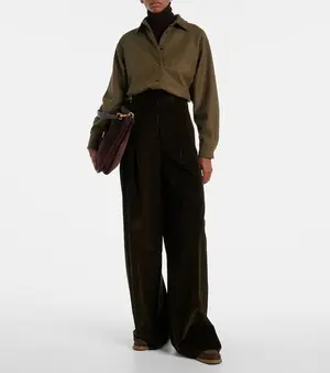 YVES SALOMON Shearling-lined Suede Ankle Boots