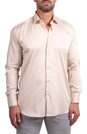 MACEOO Blacklabel Softstretch Ascension Button-up Shirt Beige