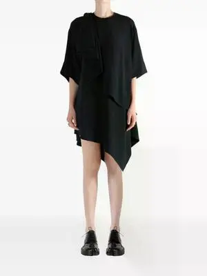 Givenchy Asymmetric Ruffled Midi Dress
