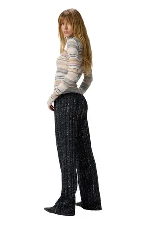 Missoni Check And Wave Pattern Trousers - Blue