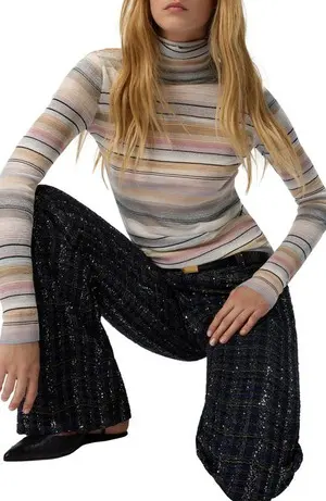 Missoni Check And Wave Pattern Trousers - Blue