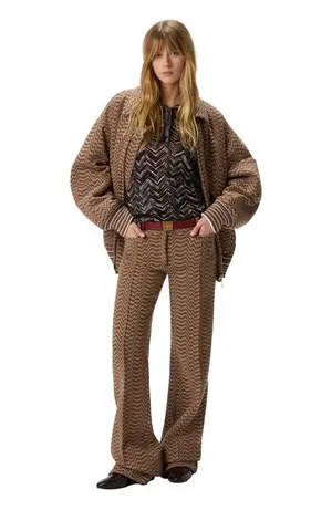 Missoni Tailored Chevron Trousers - Beige