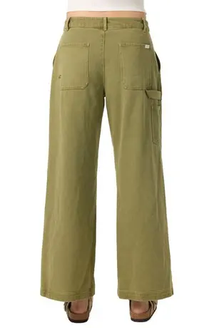 O'Neill Chandler Wide Leg Carpenter Pants - Martini Olive