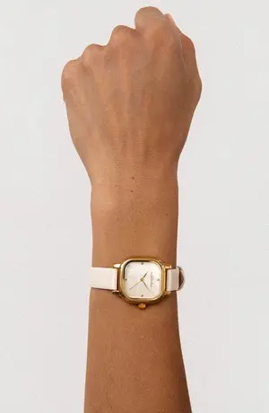 Ettika Classic Square Mother-of-pearl Watch - Bone