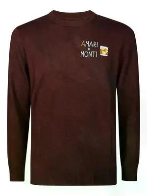 MC2 SAINT BARTH Embroidered Crew-neck Sweater - Brown