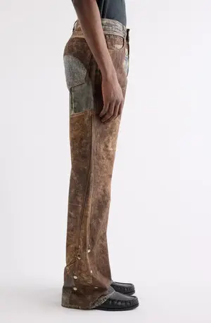 Acne Studios Regular Fit Chaps Trompe L'oeil Jeans