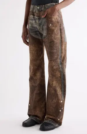 Acne Studios Regular Fit Chaps Trompe L'oeil Jeans
