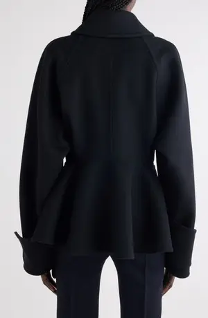 Chloé Double-breasted Wool Peplum Jacket
