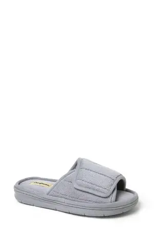 DEARFOAMS Terry Adjustable Slide Slipper - Sleet