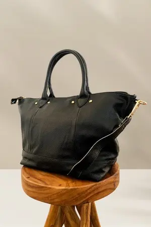 Pink Haley Ellie Handmade Leather Tote