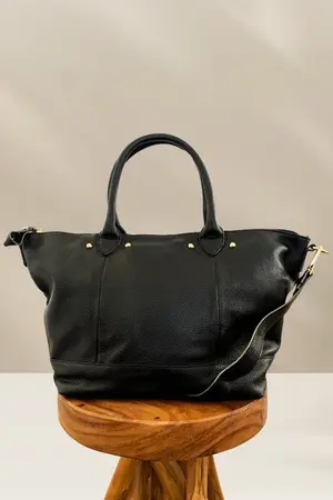 Pink Haley Ellie Handmade Leather Tote