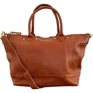 Pink Haley Ellie Handmade Leather Tote - Sienna
