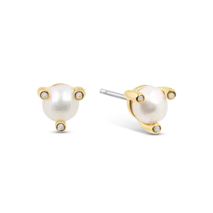 ELECTRIC PICKS Ep X Sarah & Hollie Pearl Stud Earrings - Gold