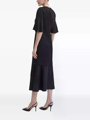 BOSS Flared-sleeve Midi Dress