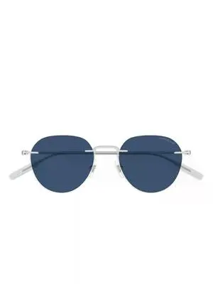 Montblanc Round-frame Sunglasses - Silver