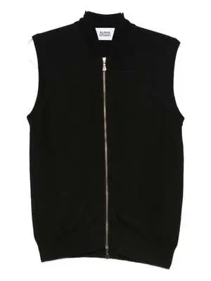 Alpha Studio Knitted Vest - Black