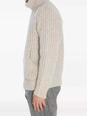 ROBERTO COLLINA Ribbed Zipped Cardigan