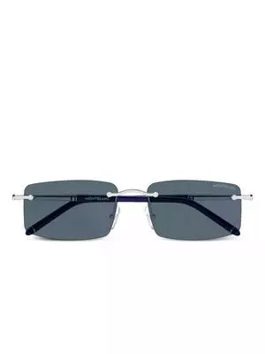 Montblanc Rectangle-frame Sunglasses - Silver
