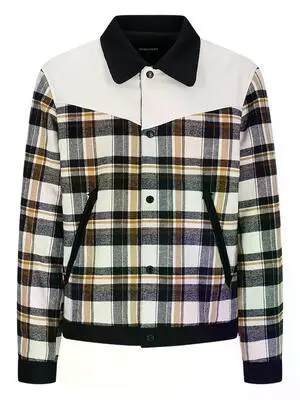 Dsquared2 Buttoned Plaid Jacket - Neutrals