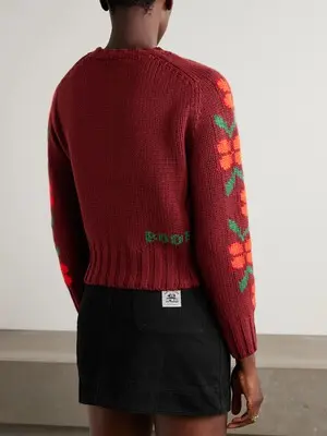 BODE Intarsia-knit Wool Sweater - Red