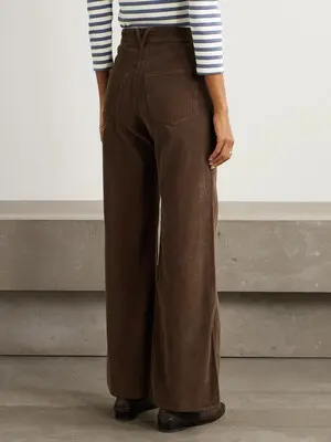 Veronica Beard Taylor Cotton-corduroy Wide-leg Pants
