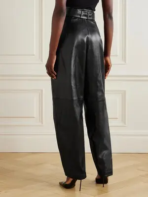 Magda Butrym Belted Leather Tapered Pants
