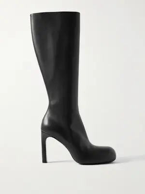 Balenciaga Fargo Leather Knee Boots