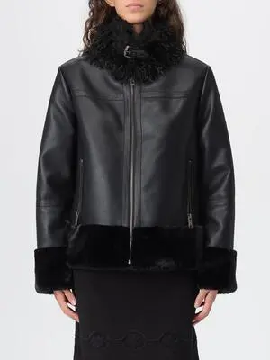 TWINSET Shearling And Leather Jacket