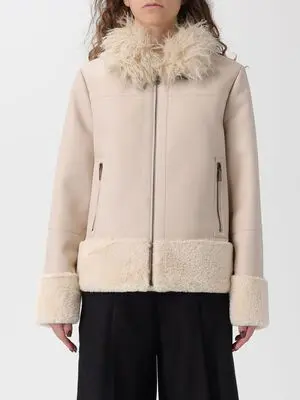 TWINSET Fur Coat - Yellow Cream