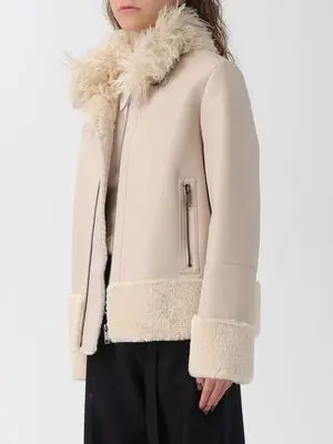 TWINSET Fur Coat - Yellow Cream