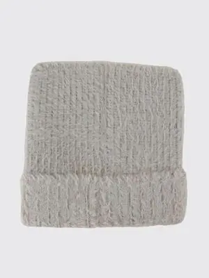 Casablanca Ribbed Beanie Hat - Grey