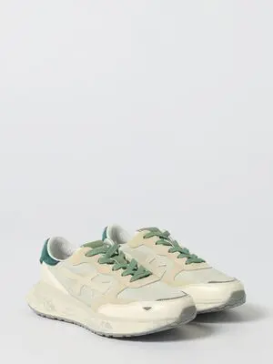 Premiata Suede And Mesh Sneakers - Beige