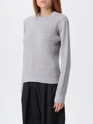 GOLDEN GOOSE Ribbed Embellished Sweater - Grey