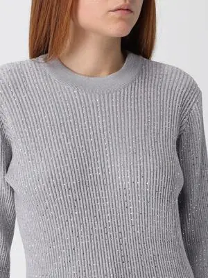 GOLDEN GOOSE Ribbed Embellished Sweater - Grey