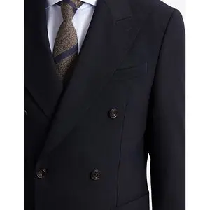 REISS Belmont Regular-fit Double-breasted Stretch-woven Blazer - Navy