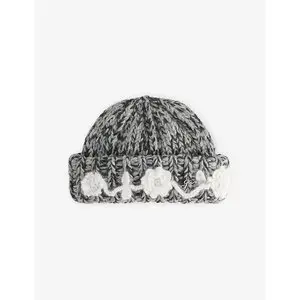GANNI Crochet Wool-blend Beanie - Phantom