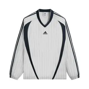 Kith For Adidas Football Pinstripe Long Sleeve V-neck