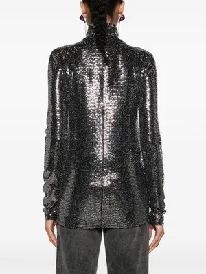 Isabel Marant Joyela Shiny High-neck Top