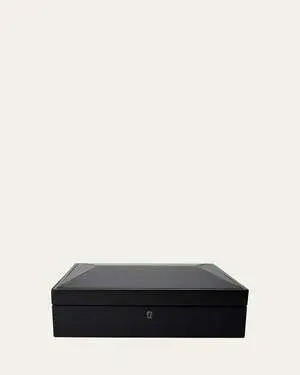 Wolf British Racing 15-piece Watch Storage Box Black