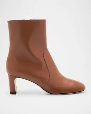 STUART WEITZMAN Babette Leather Ankle Booties - Luxe Saddle
