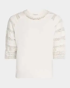 Rails Aggy Puff-Sleeve Sweatshirt - Ivory