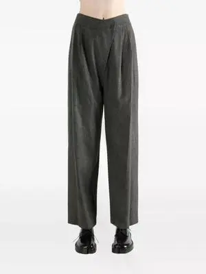 AMOMENTO High-waisted Wide Leg Trousers - Grey