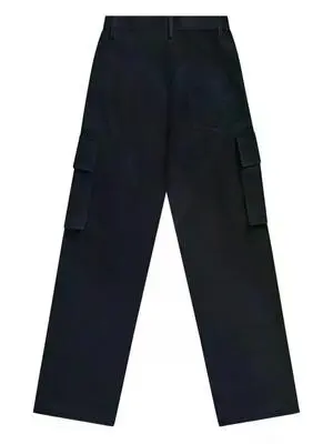 AREA Embroidered Flower Cargo Trousers
