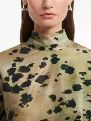 AERON Ocelot-print High-neck Top