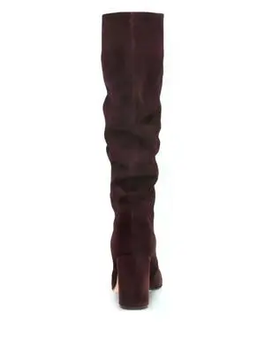GIANVITO ROSSI 85mm Glen Ruched Knee-high Boots - Red